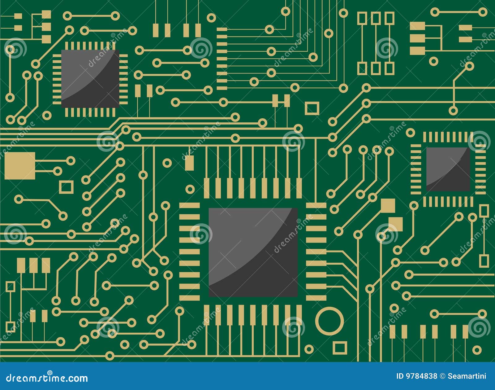 Microcircuito ilustración del vector. Ilustración de circuito - 9784838