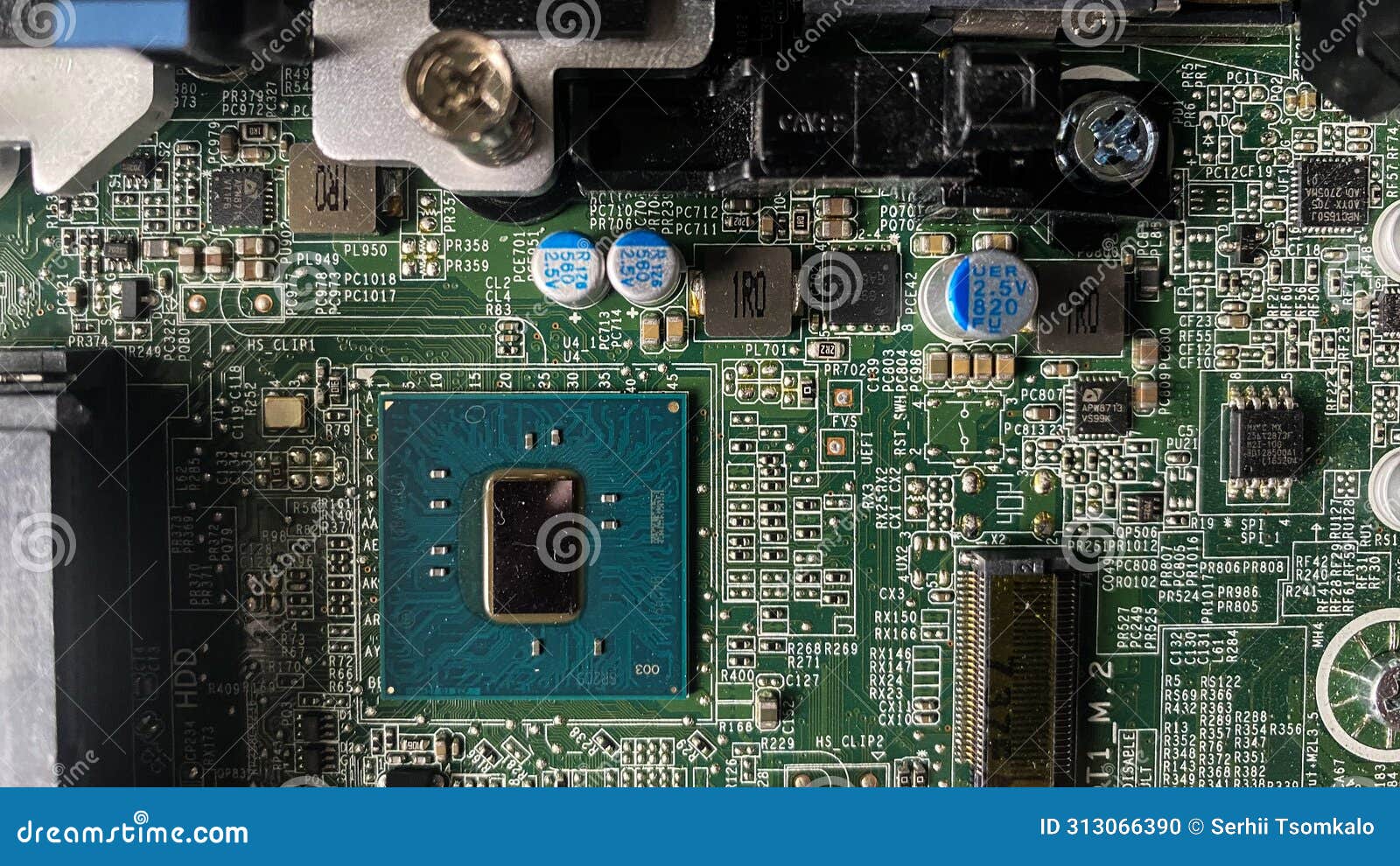 Microcircuits, Transistors, Close-up Stock Photo - Image of computer ...