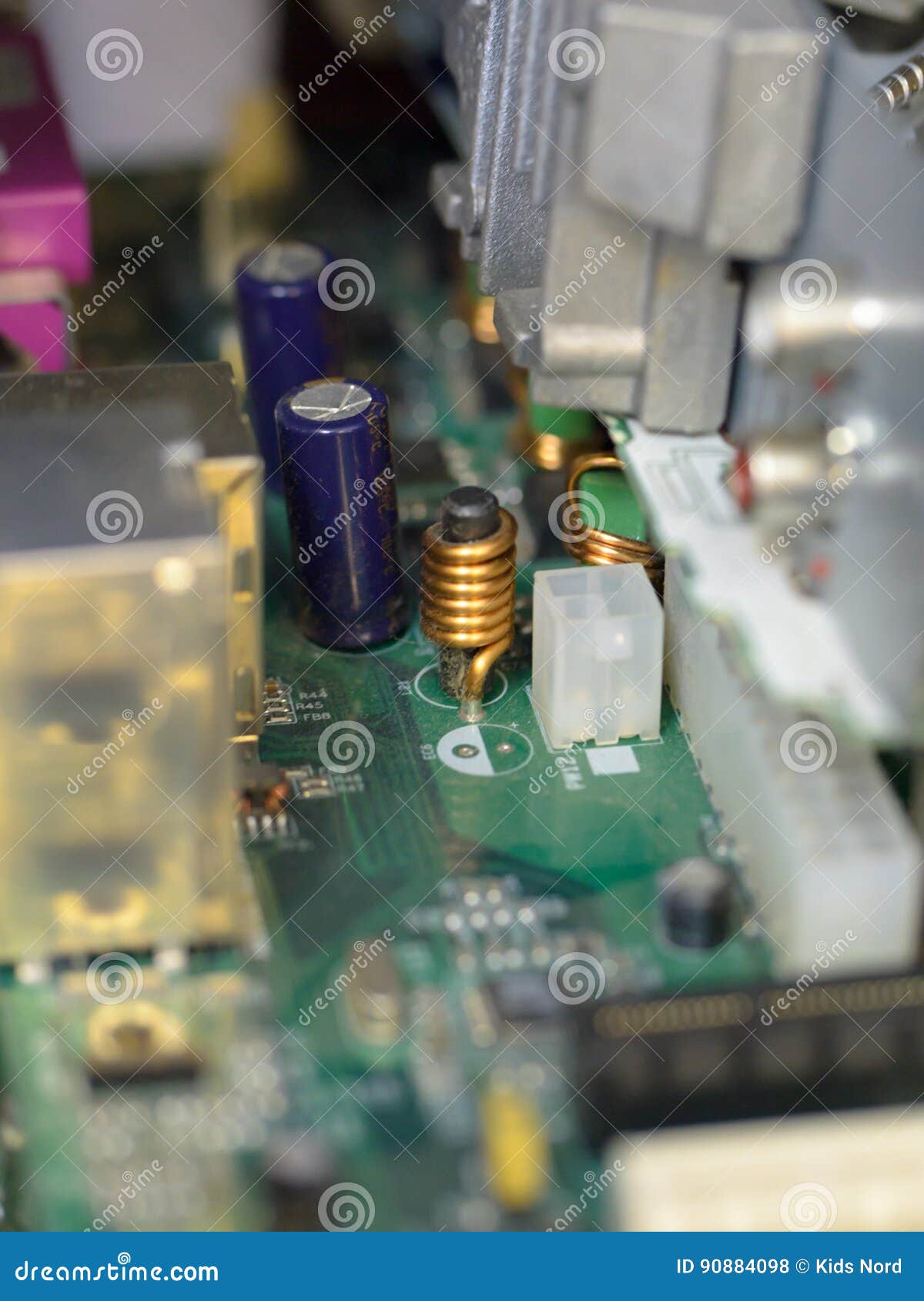 The Old Transistors Computer Chip On White Background Stock Photography ...