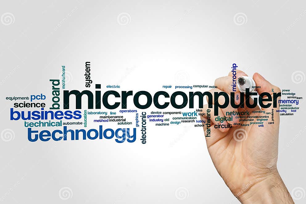 Microcomputer word cloud stock image. Image of future - 90731015