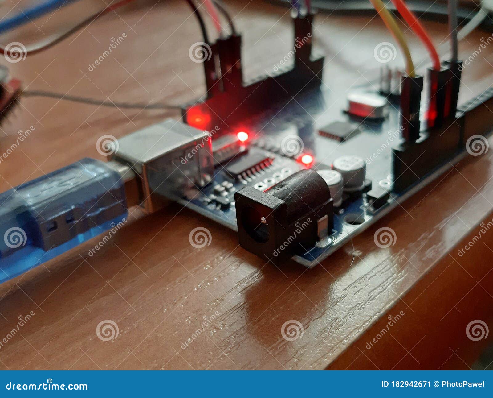 Educational Microcontroller Board Arduino On Black Background Stock ...