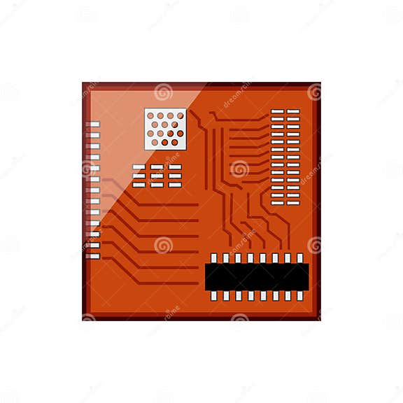 Microcontroller Microcontroller Cartoon Vector Illustration Stock ...