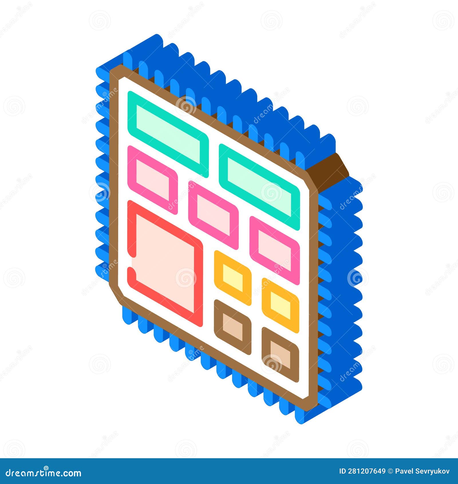 Microcontroller Electrical Engineer Isometric Icon Vector Illustration ...
