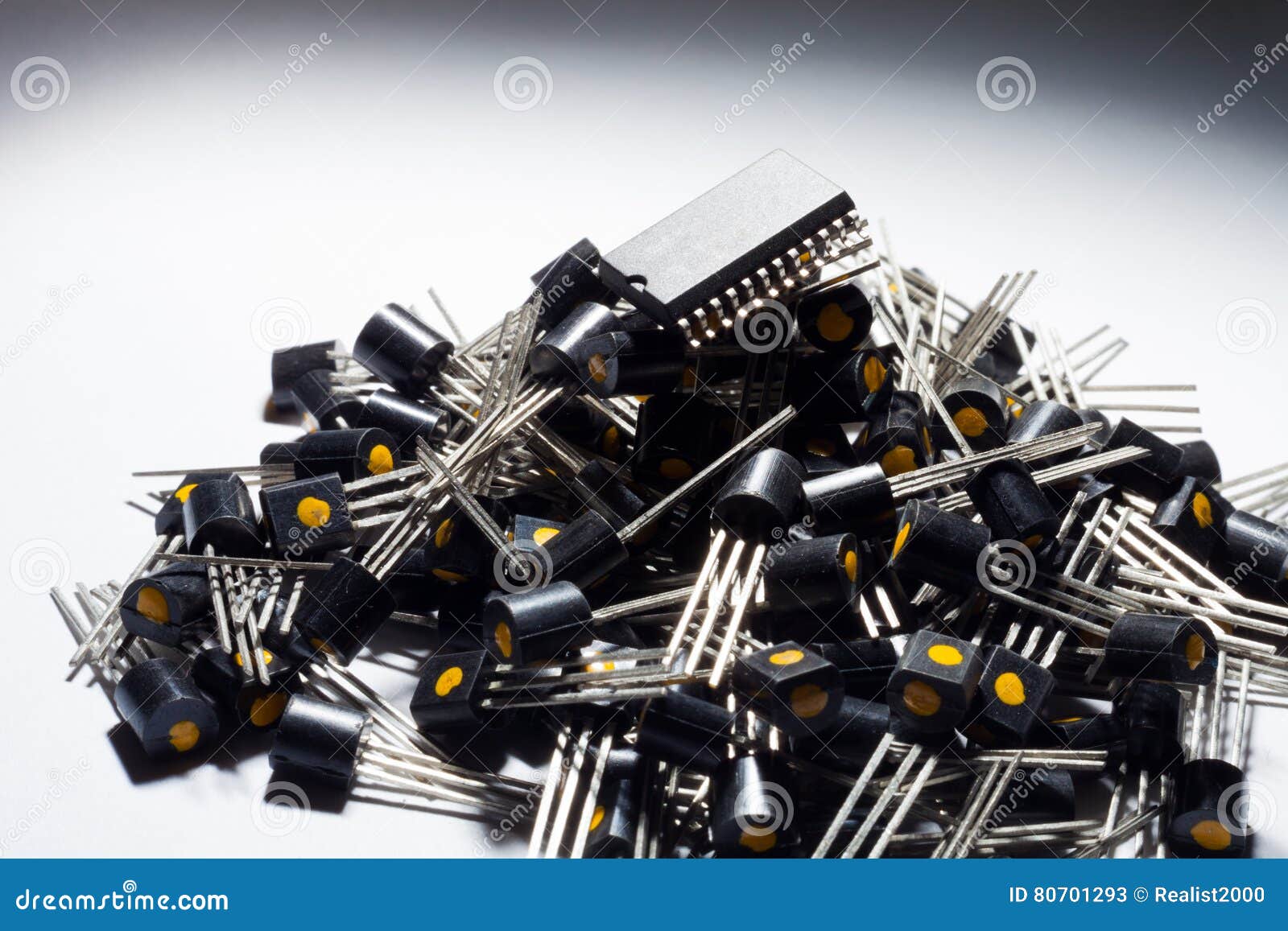 Microcontroller on the Heap of Transistors Stock Image - Image of micro ...