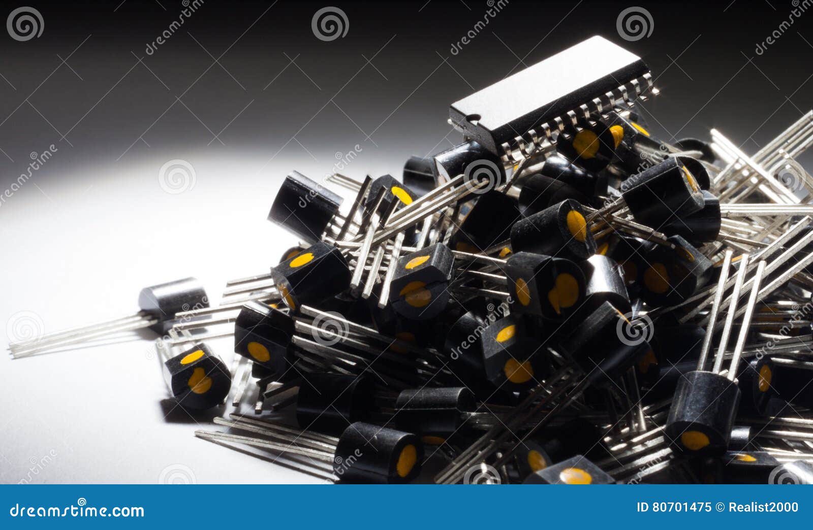 Microcontroller on the Heap of Transistors Stock Image - Image of ...