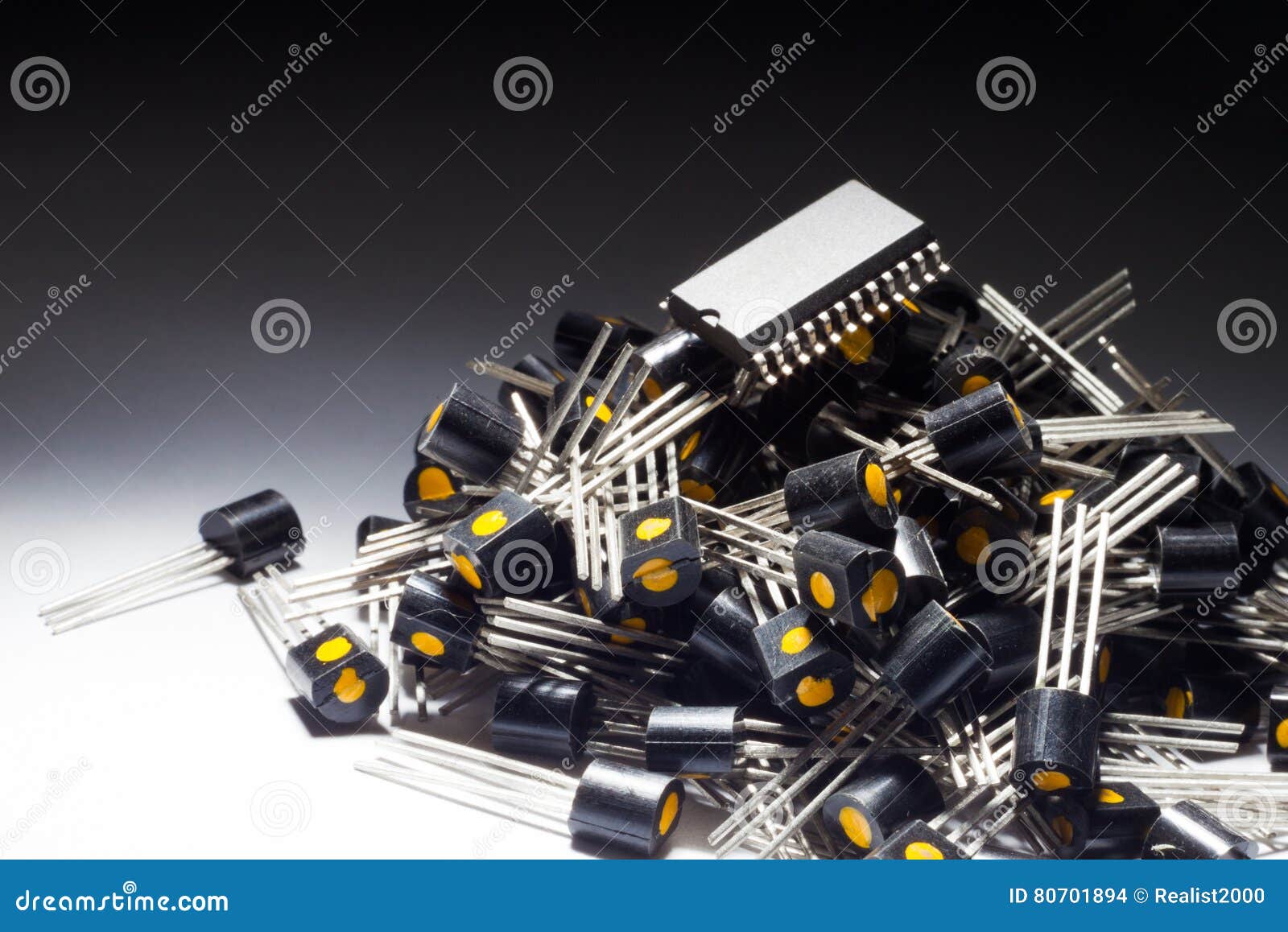 Microcontroller on the Heap of Transistors Stock Photo - Image of ...