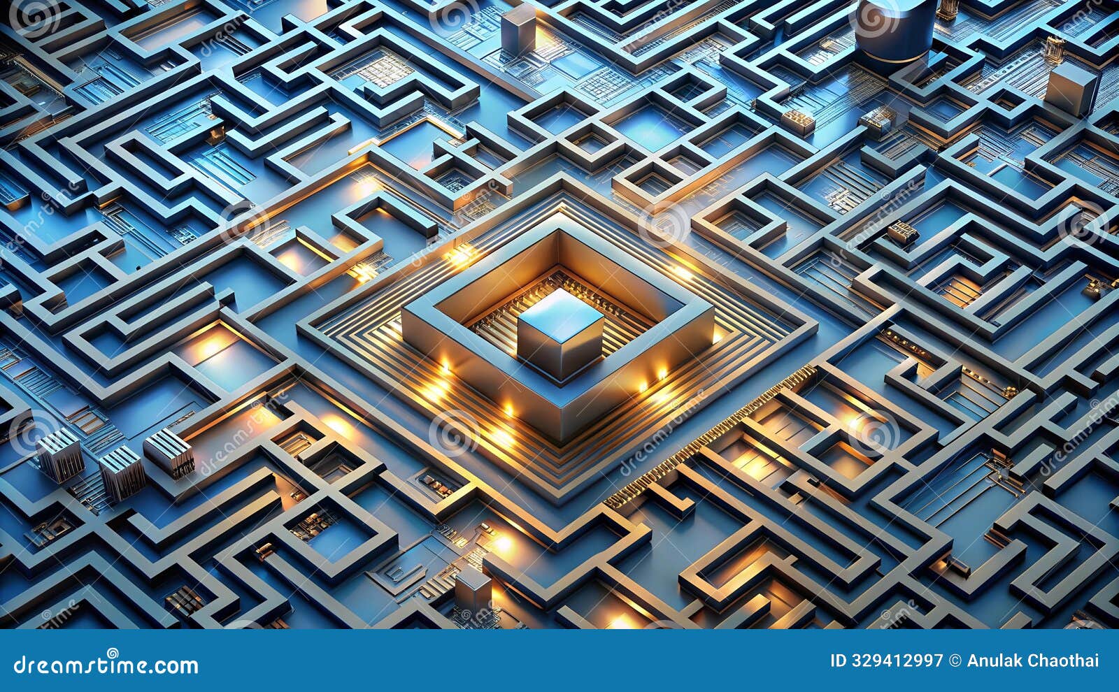Microcontroller Maze Navigating the World of Embedded Systems Generative AI Stock Illustration ...