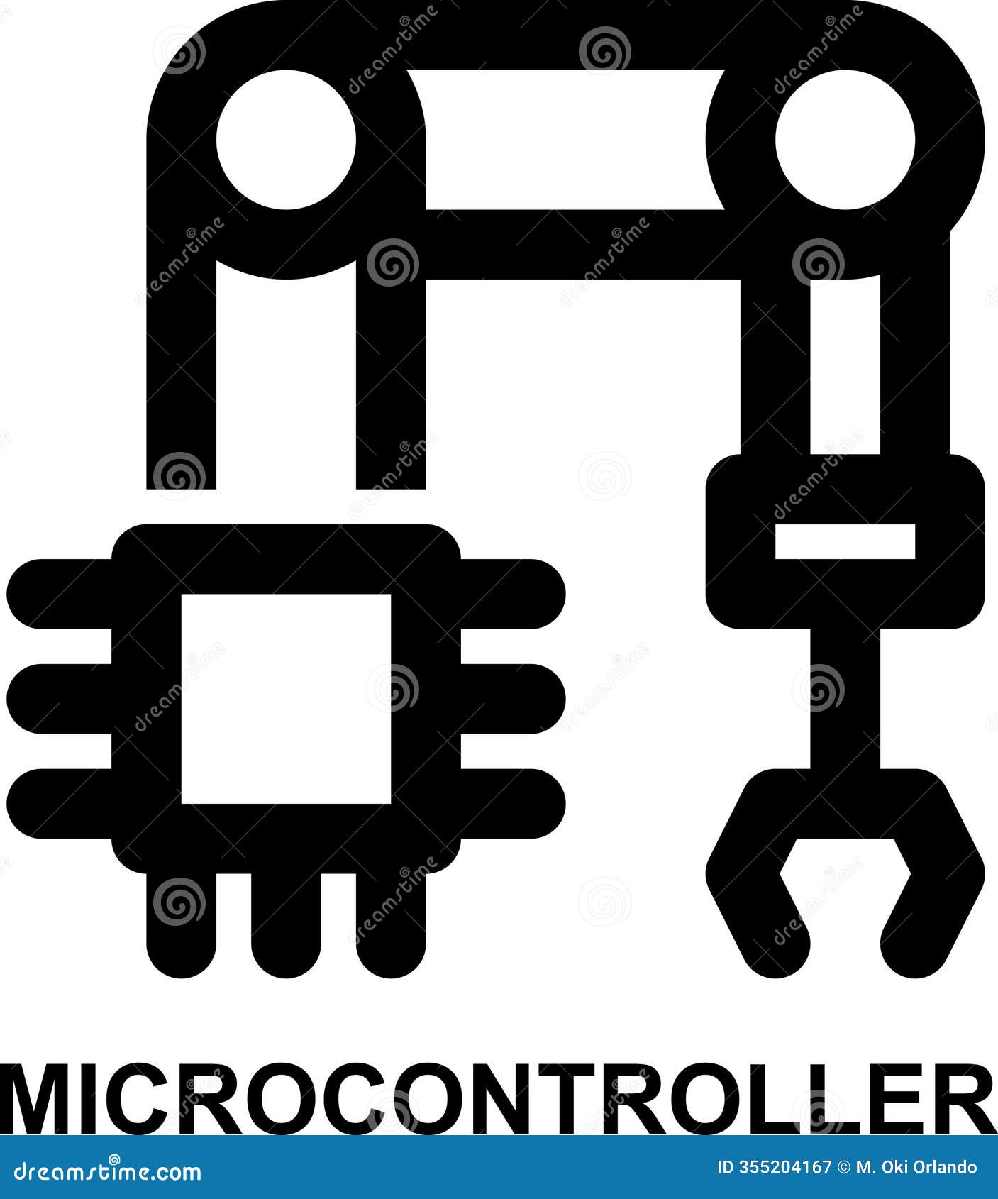 Semiconductor Microcontroller Cartoon Vector Illustration ...