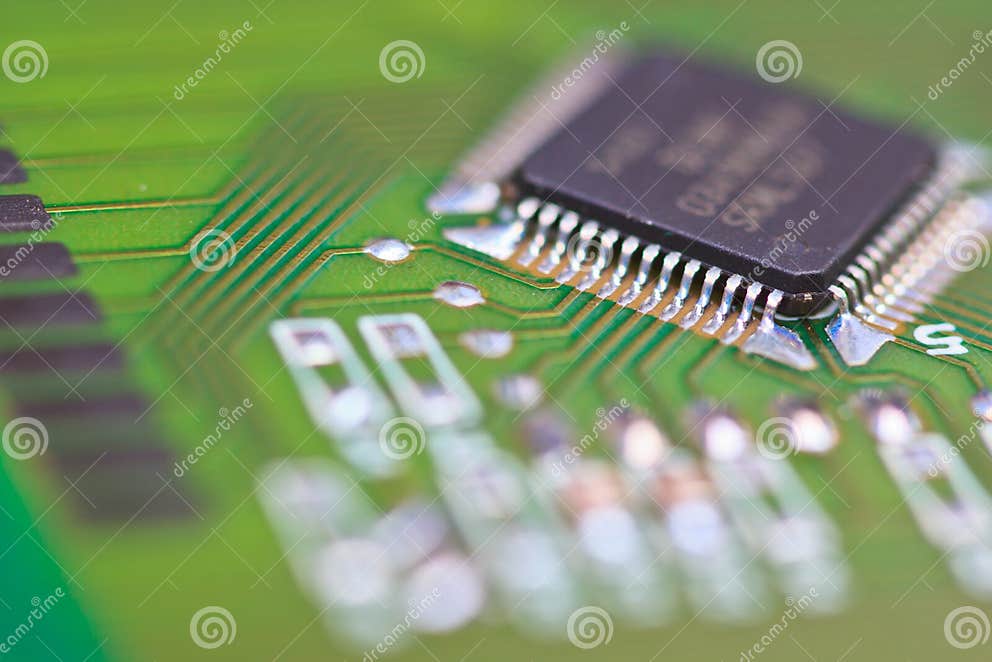 Microcontrollers stock photo. Image of green, integrated - 36646844