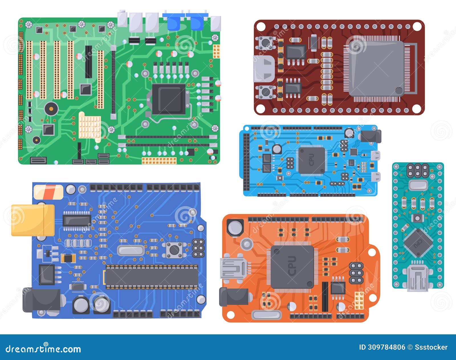 Microcontrollers Pcb Electrical Boards Semiconductor Microchip