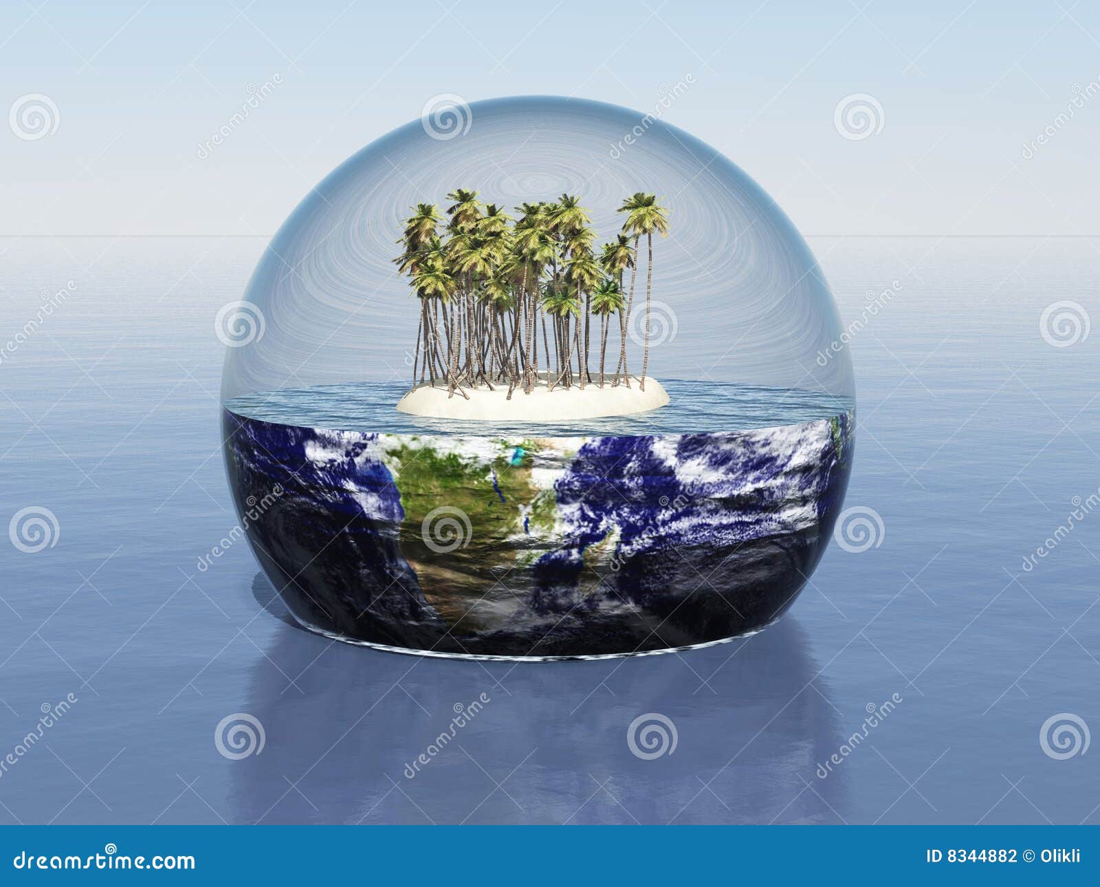 Microcosm stock illustration. Illustration of change, island - 8344882