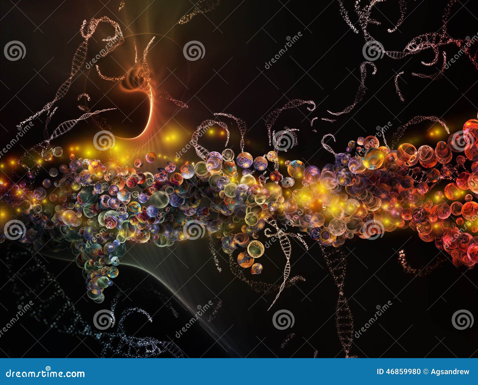 Microcosm Composition stock illustration. Illustration of fractal ...