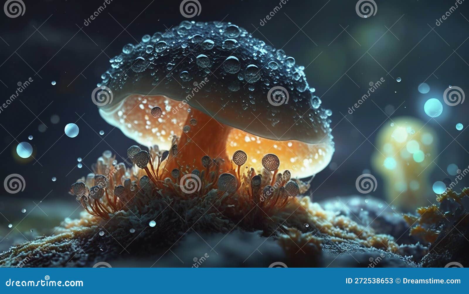 Microcosm of Crystalline Plants Stock Illustration - Illustration of ...