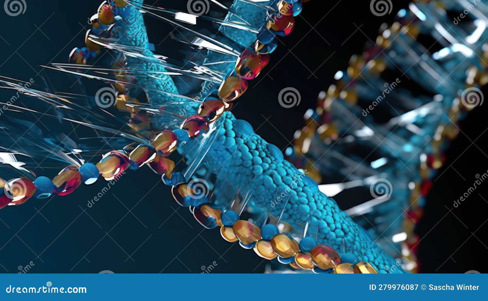 Microcosmic Dance: Molecules Floating in Water Stock Illustration ...