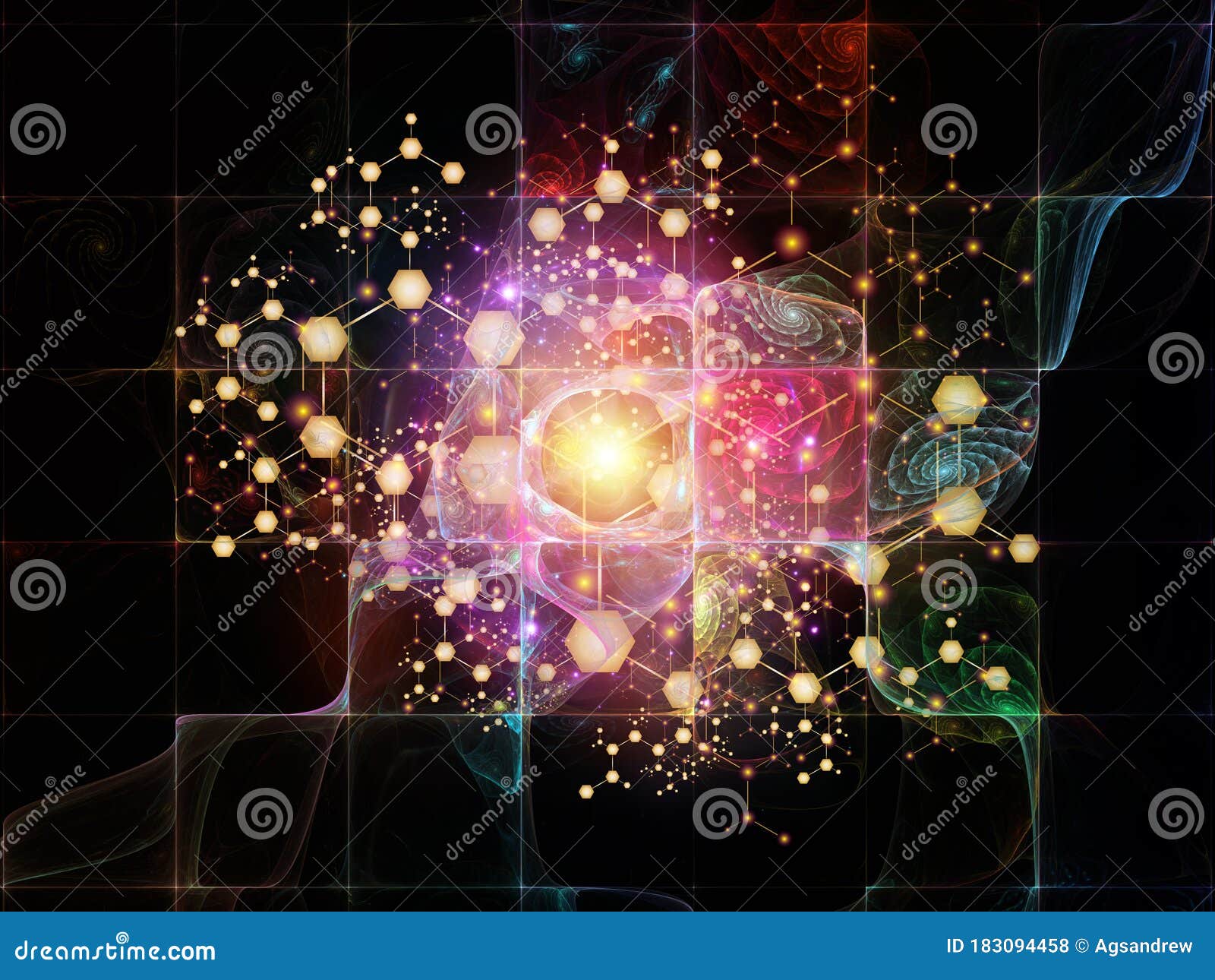 Microcosmos stock illustration. Illustration of structure - 183094458