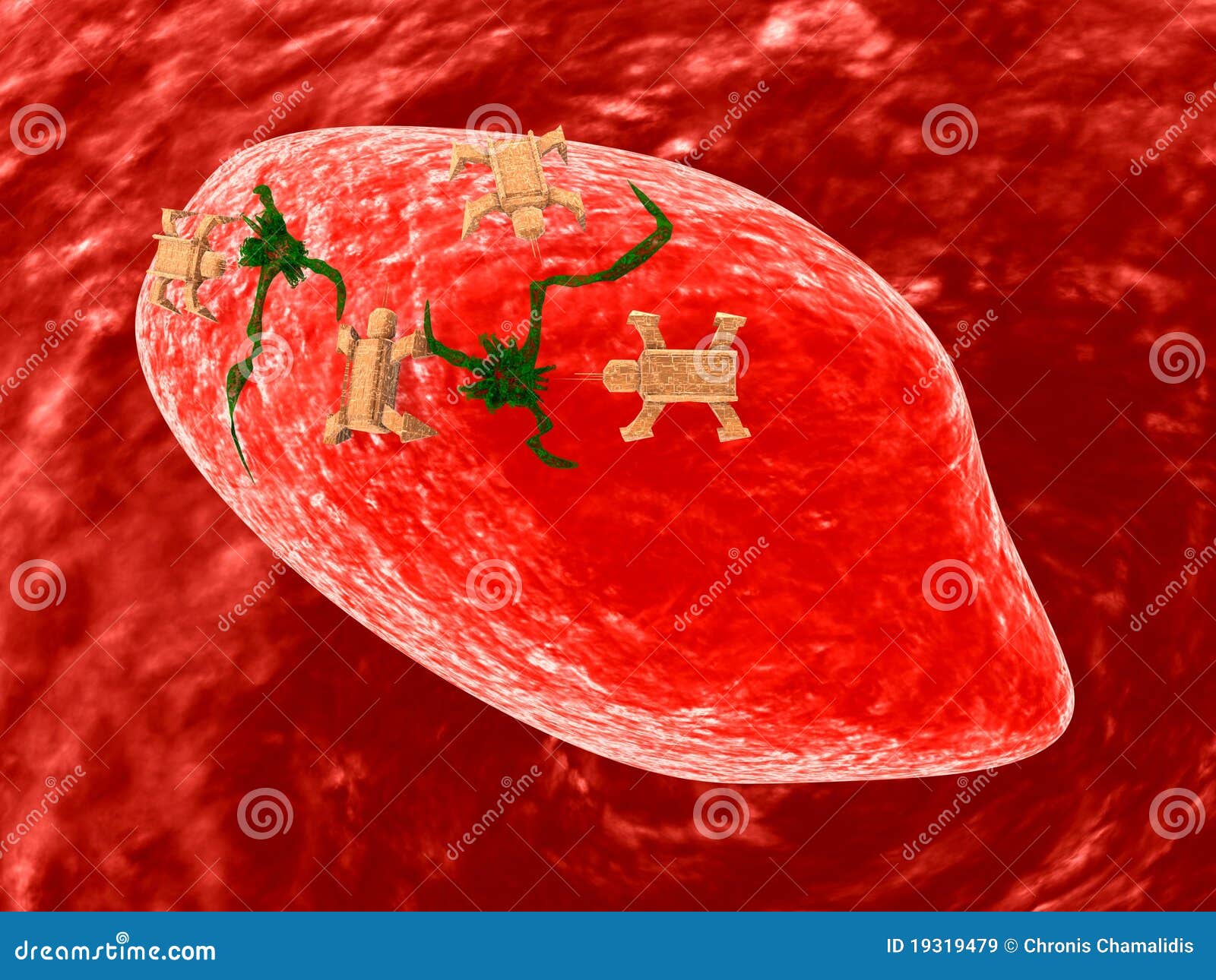 Microcosmos_v1 stock illustration. Illustration of organs - 19319479