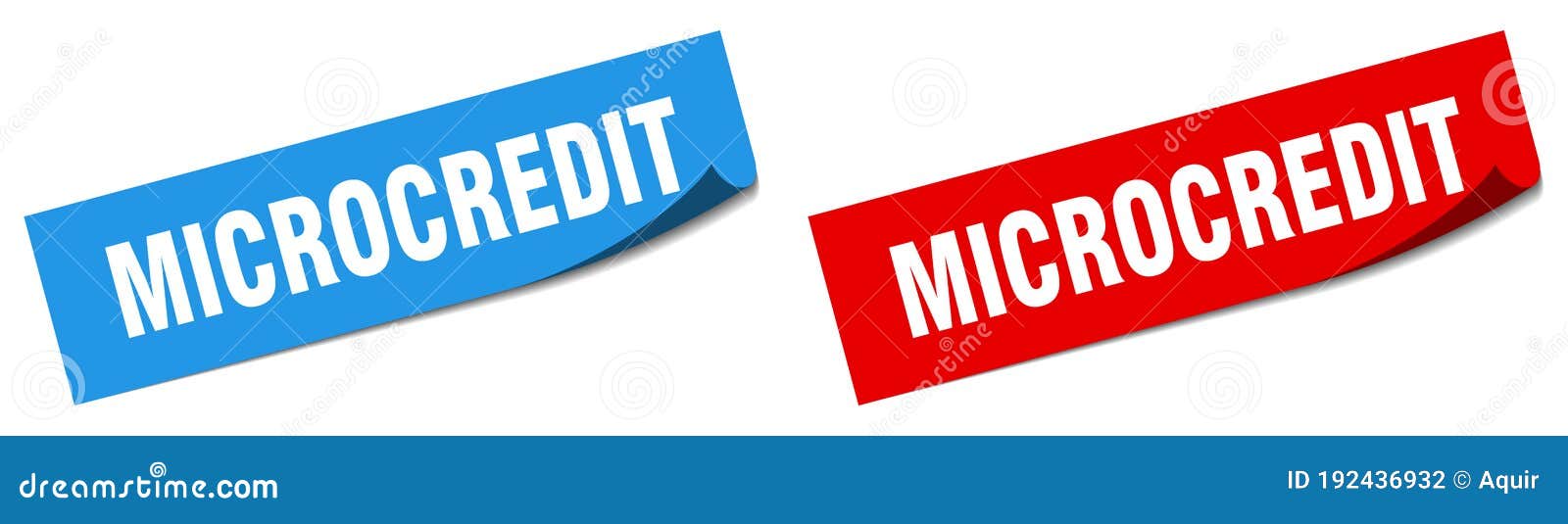 Microcredit Sticker. Microcredit Sign Set Stock Vector - Illustration ...