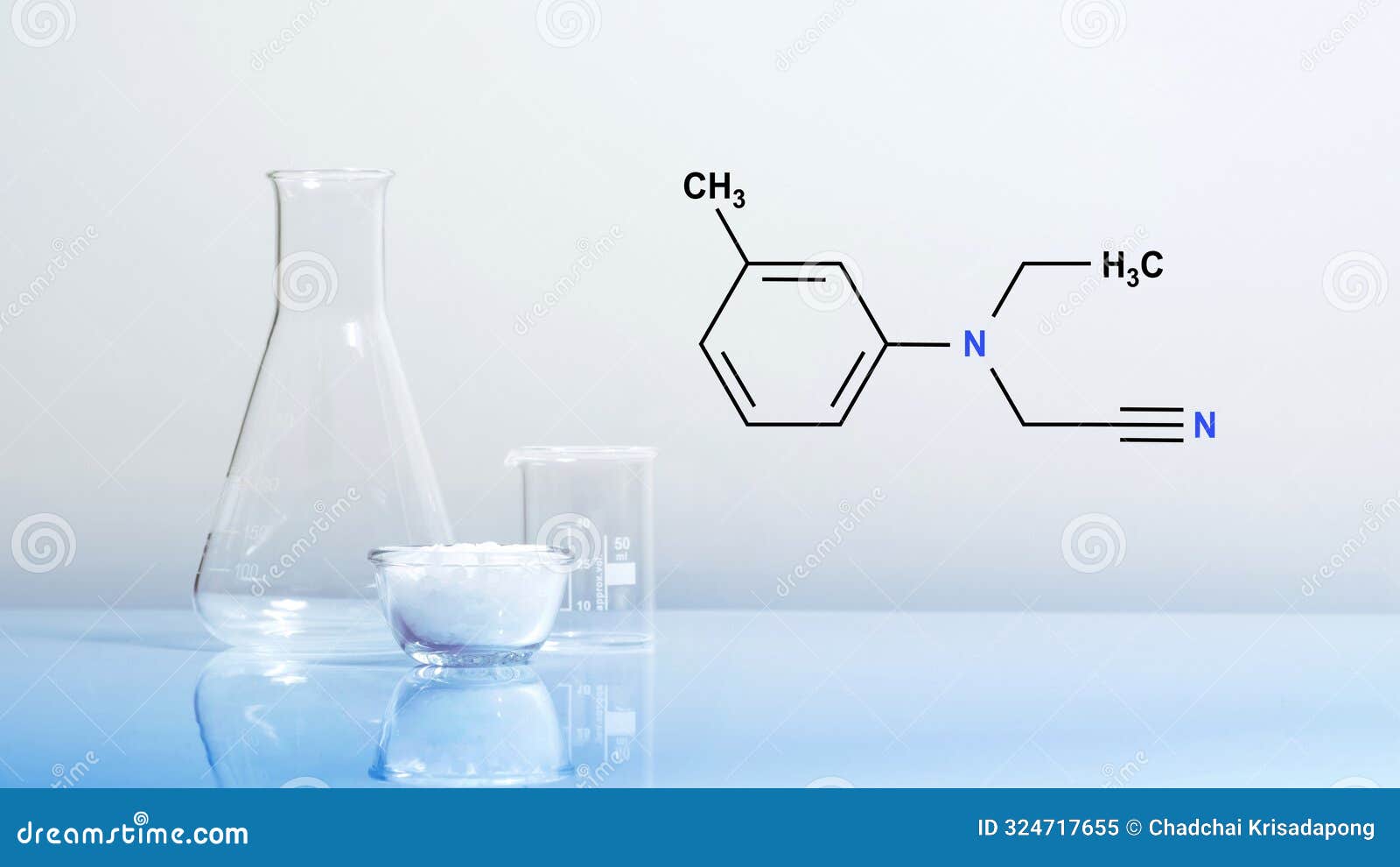 Microcrystalline Wax in Glass Container Place Next To Beaker and ...