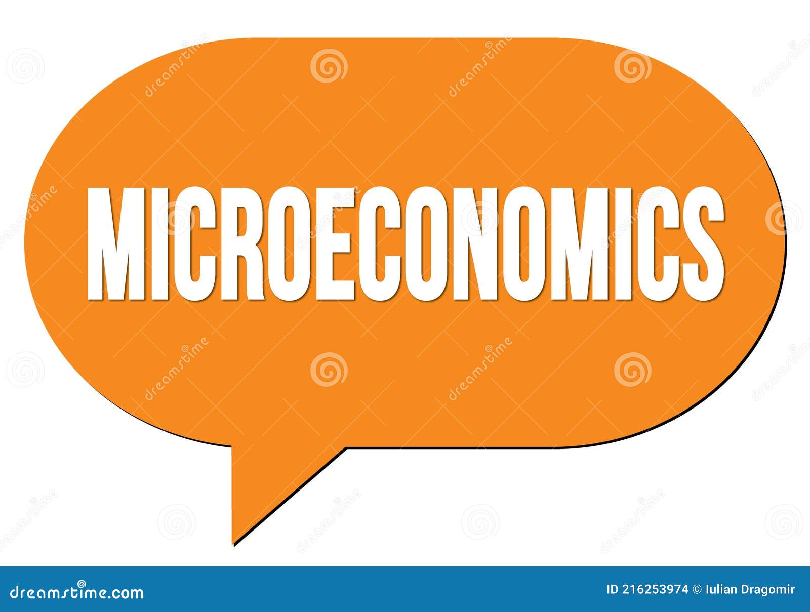 MICROECONOMICS Text Written in an Orange Speech Bubble Stock ...