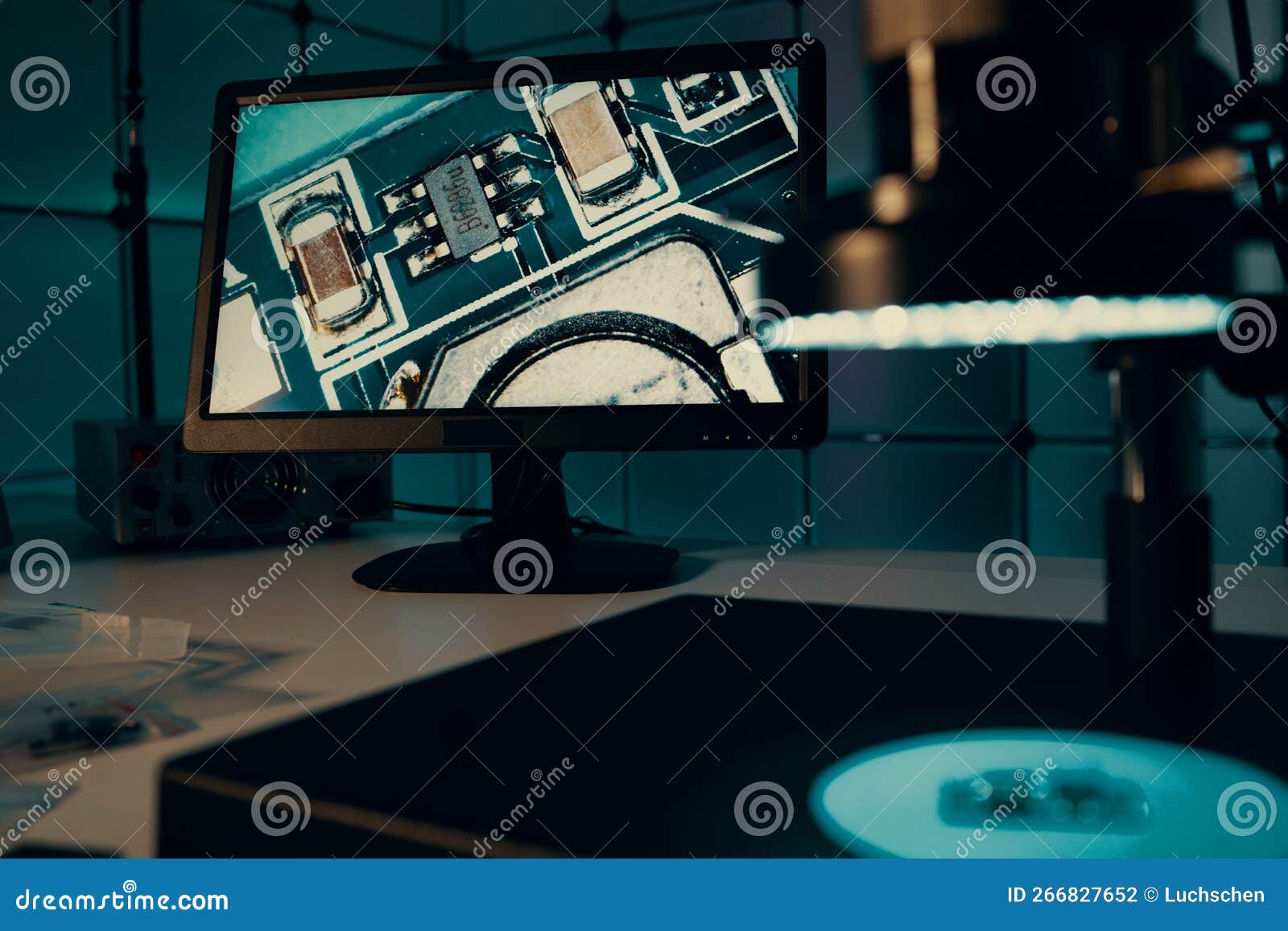 Microelectronic Laboratory Quality Control with a Microscope Stock ...