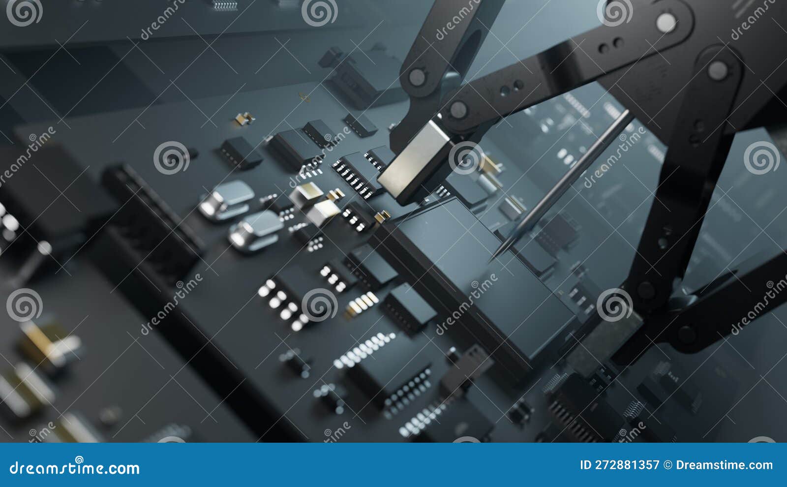 Microelectronics and Chip Manufacturing. Technology Concept Stock ...