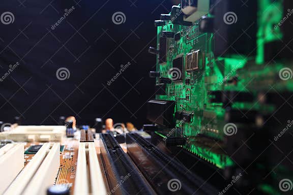 Microelectronics Computer Chip Stock Photo - Image of information ...
