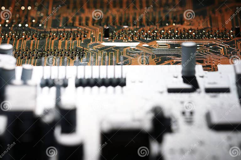 Microelectronics Computer Chip Background Stock Image - Image of blur ...