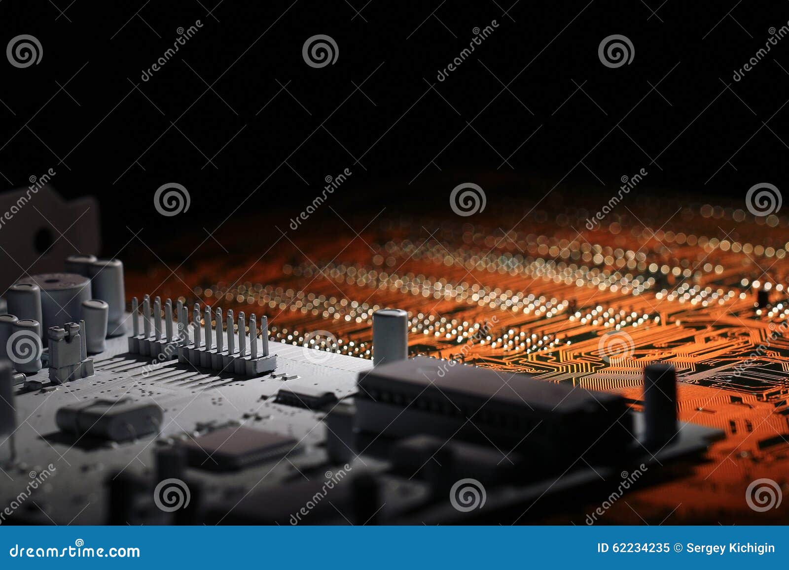 Microelectronics Computer Chip Background Stock Image - Image of ...
