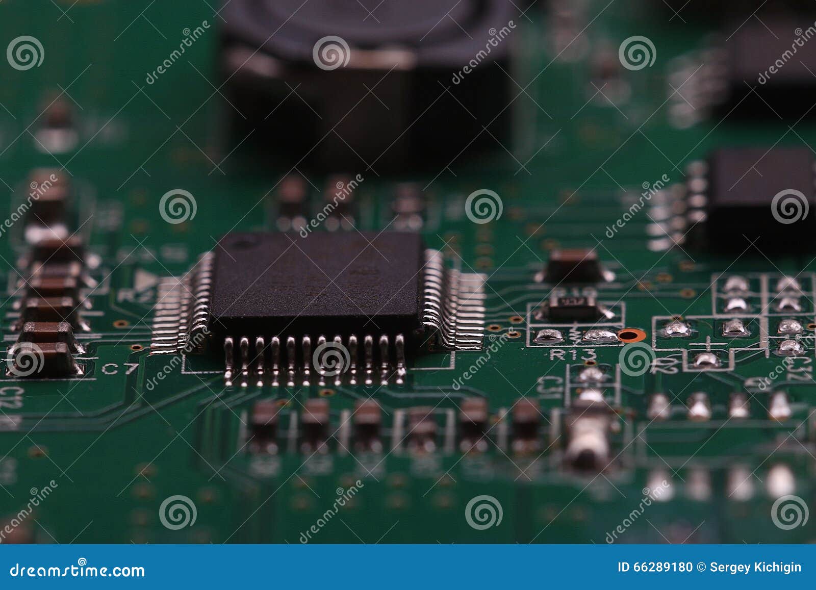 Microelectronics Computer Chip Background Stock Photo - Image of ...