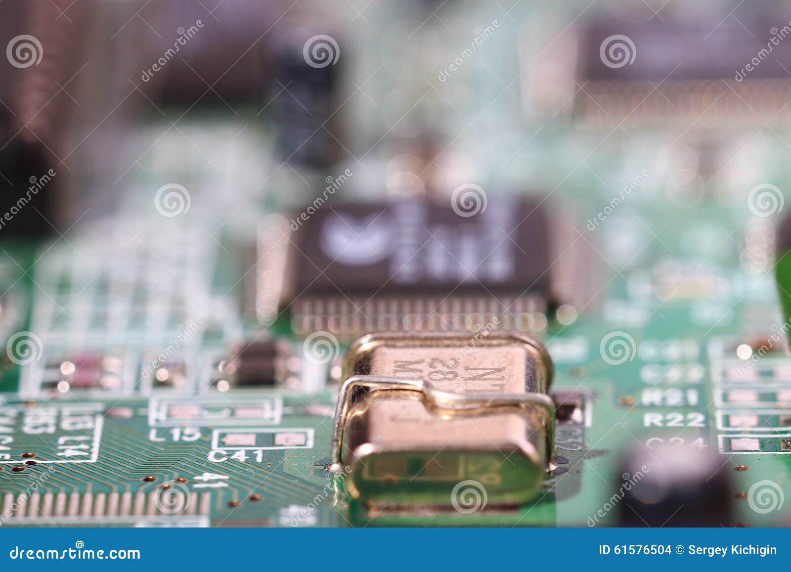 Microelectronics Computer Chip Stock Photo - Image of electric, macro ...