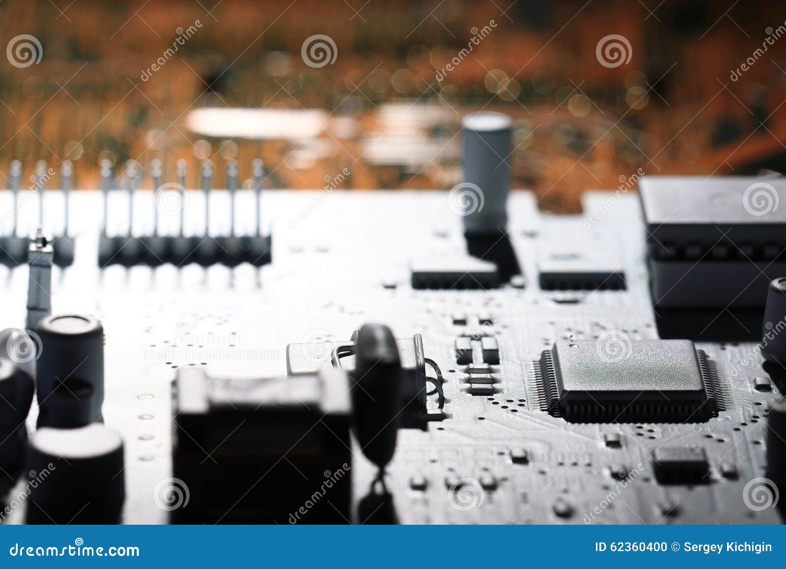 Microelectronics Computer Chip Stock Photo - Image of concept, electric ...