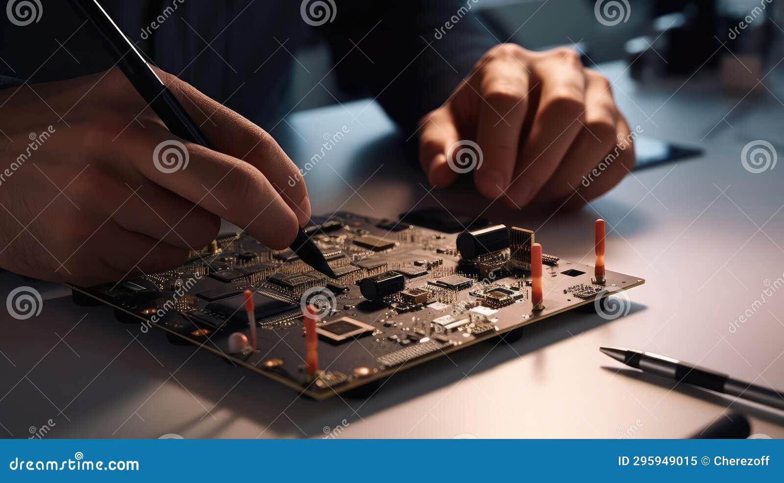 Microelectronics Engineer Designing New Chips Royalty-Free Stock ...