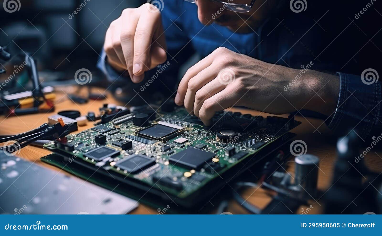 Microelectronics Engineer Designing New Chips Royalty-Free Stock ...