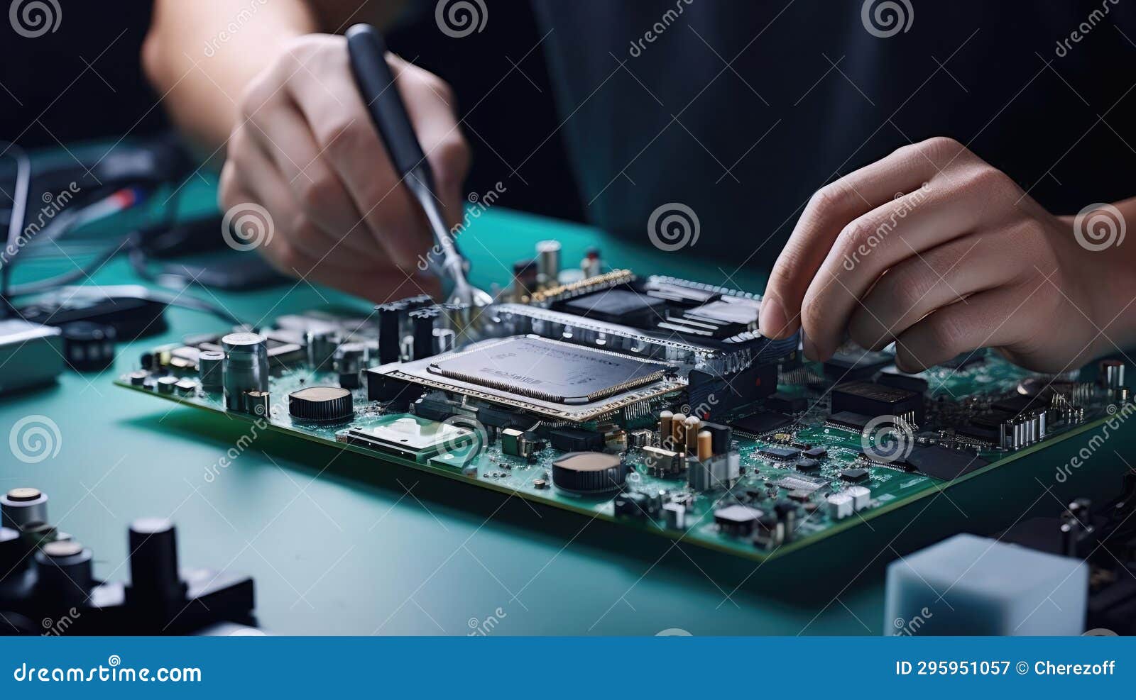 Microelectronics Engineer Designing New Chips Royalty-Free Stock ...