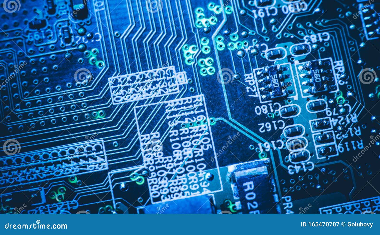 Microelectronics Engineering Printed Circuit Board Stock Image - Image ...