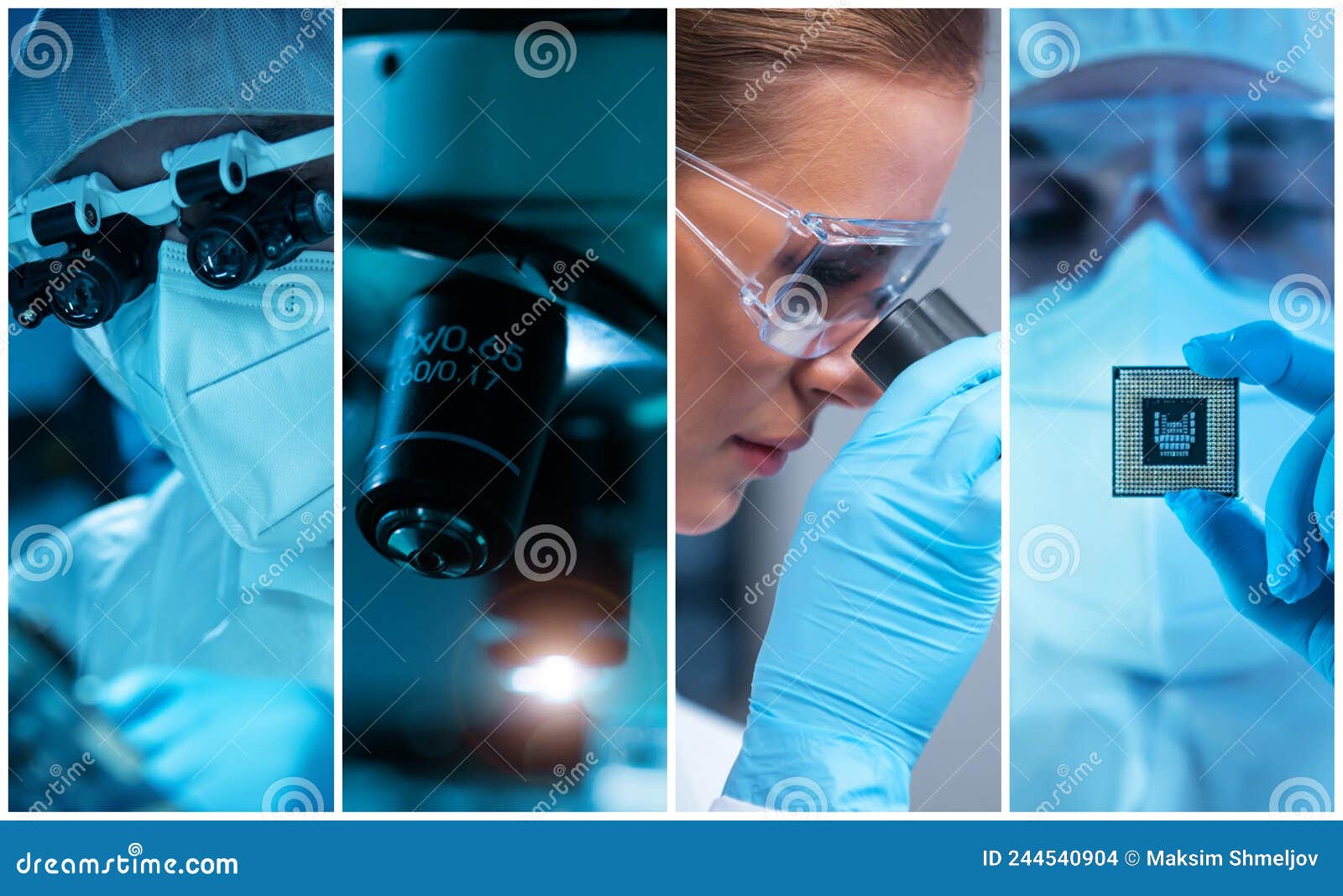 Microelectronics Engineers Work in a Modern Scientific Laboratory on ...