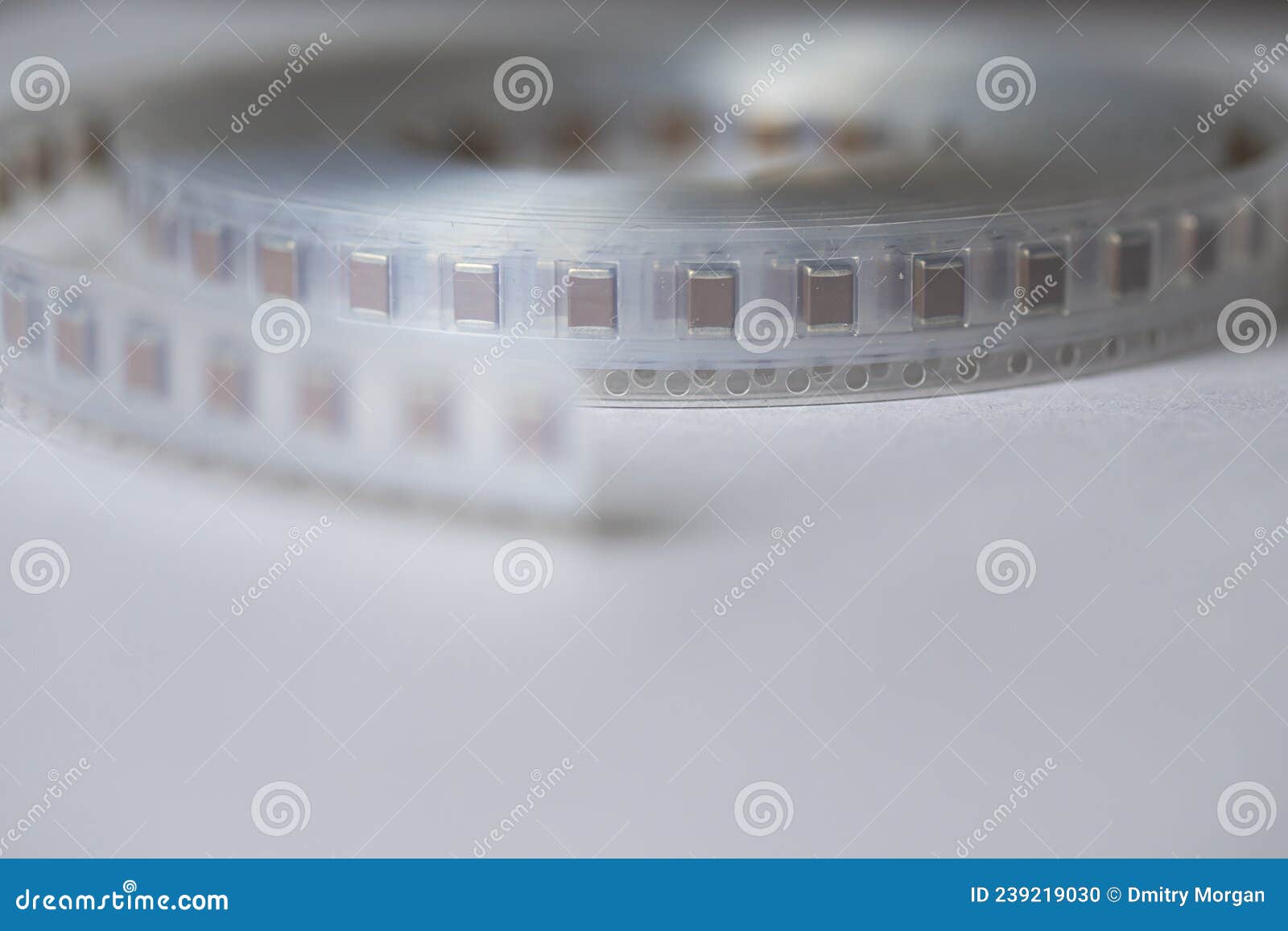 Microelectronics Ideas. Closeup Of Tape With SMD Or Surface Mount ...
