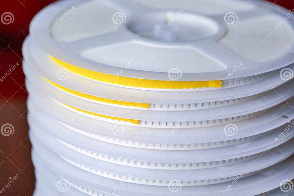 Microelectronics Production Concept. Batch of SMD or Surface Mount ...