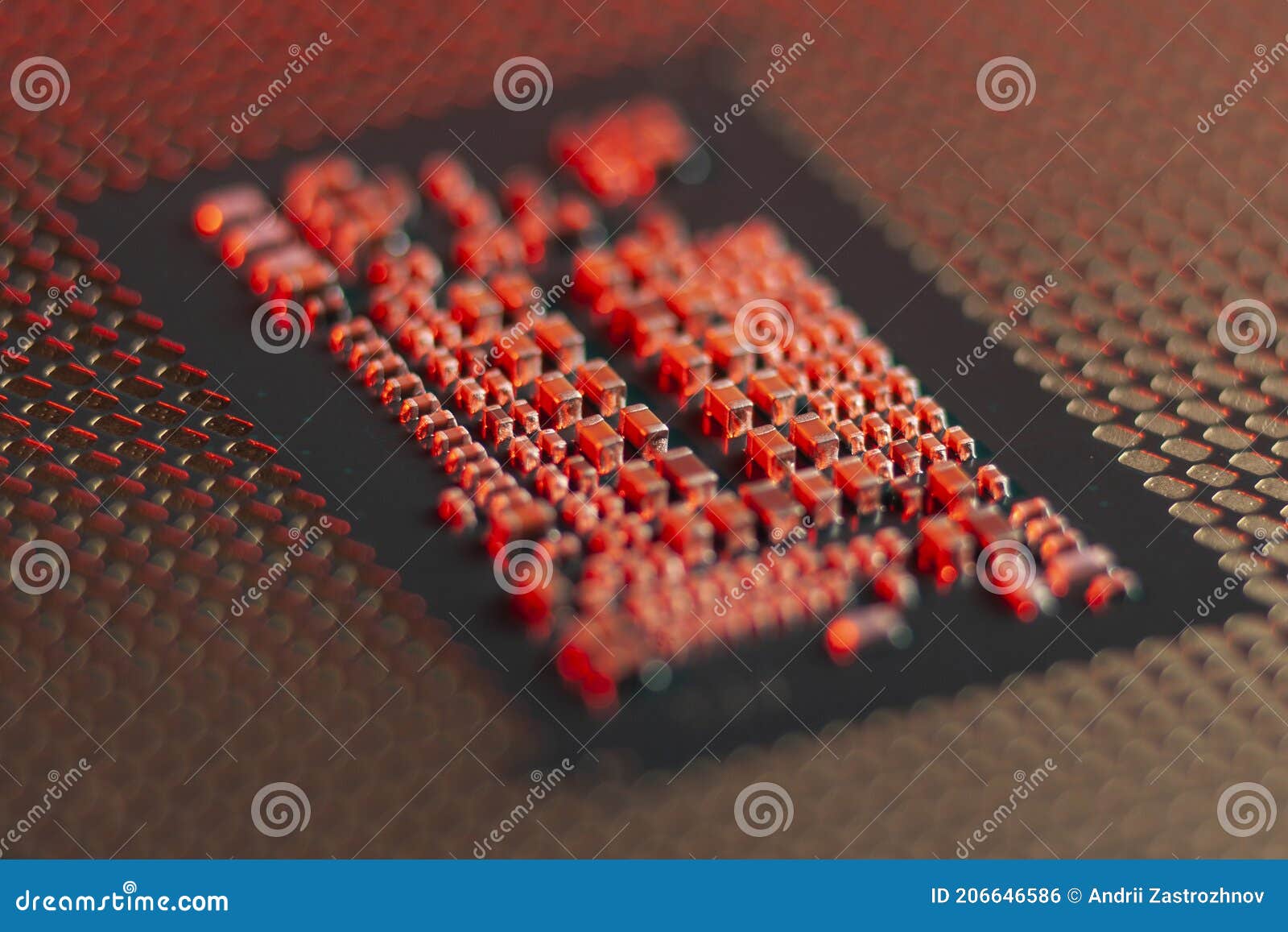 Microelectronics and Silicon Chip. Overheating of the Processor Stock ...