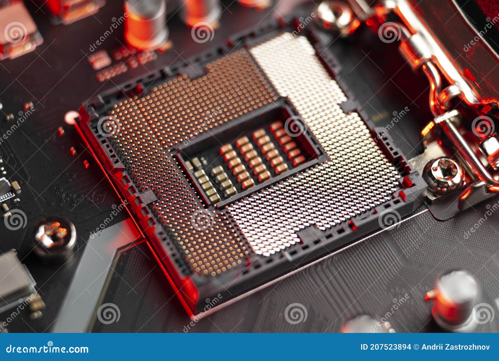 Microelectronics and Silicon Chip. Overheating of the Processor Stock ...