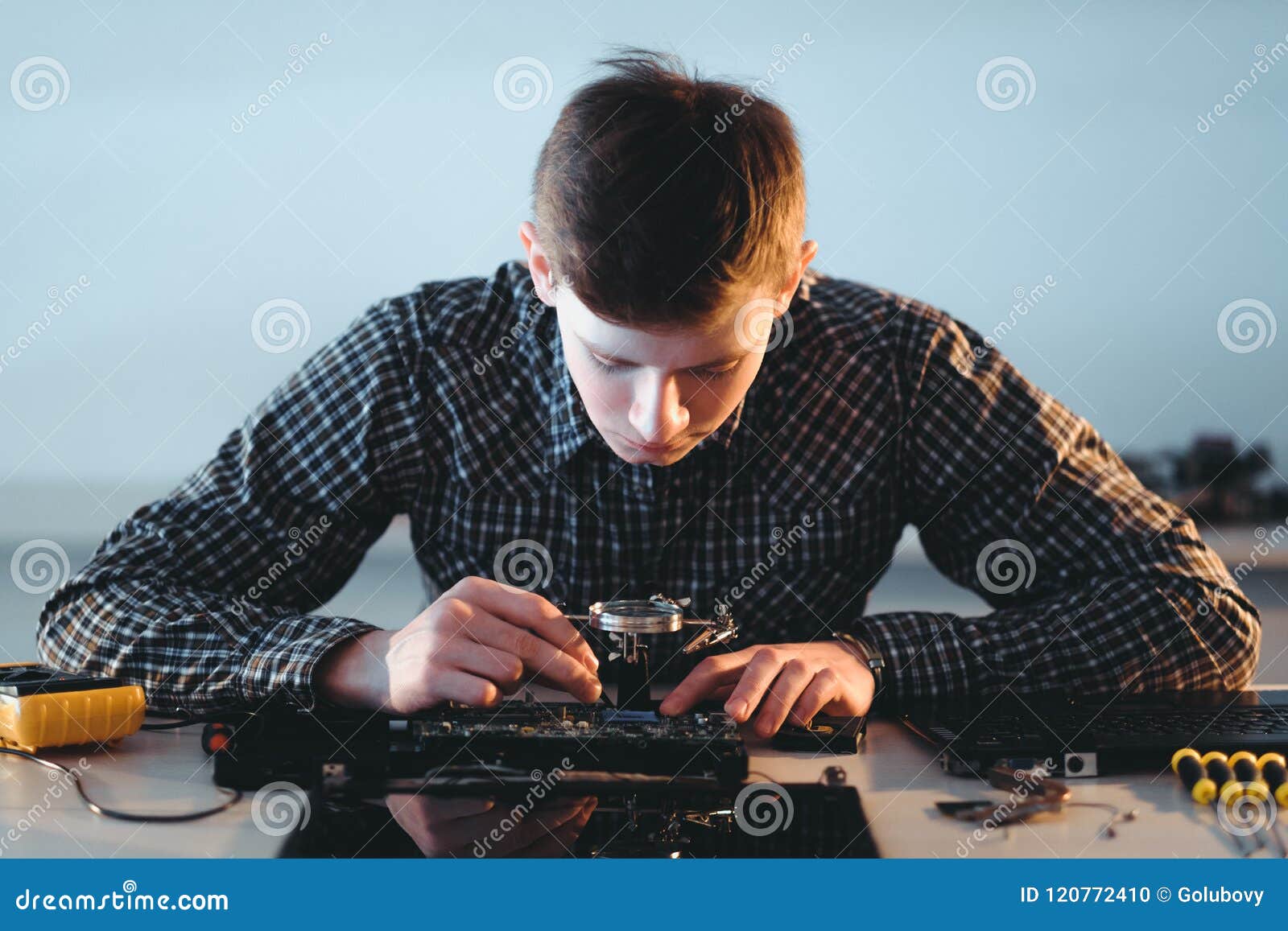 Microelectronics Workshop Courses Computer Repair Stock Photo - Image ...