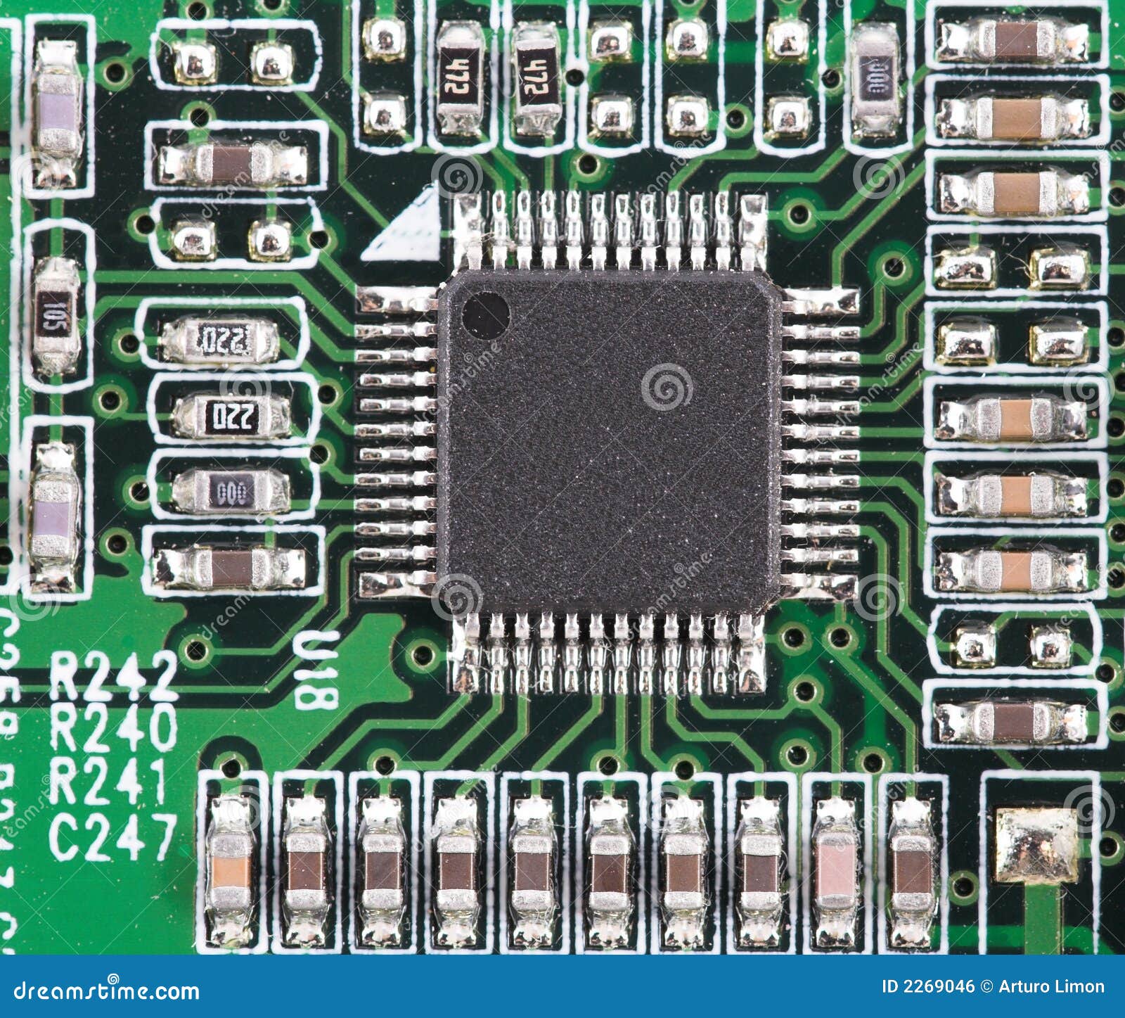 Microeletrônica foto de stock. Imagem de capacitor, componente - 2269046