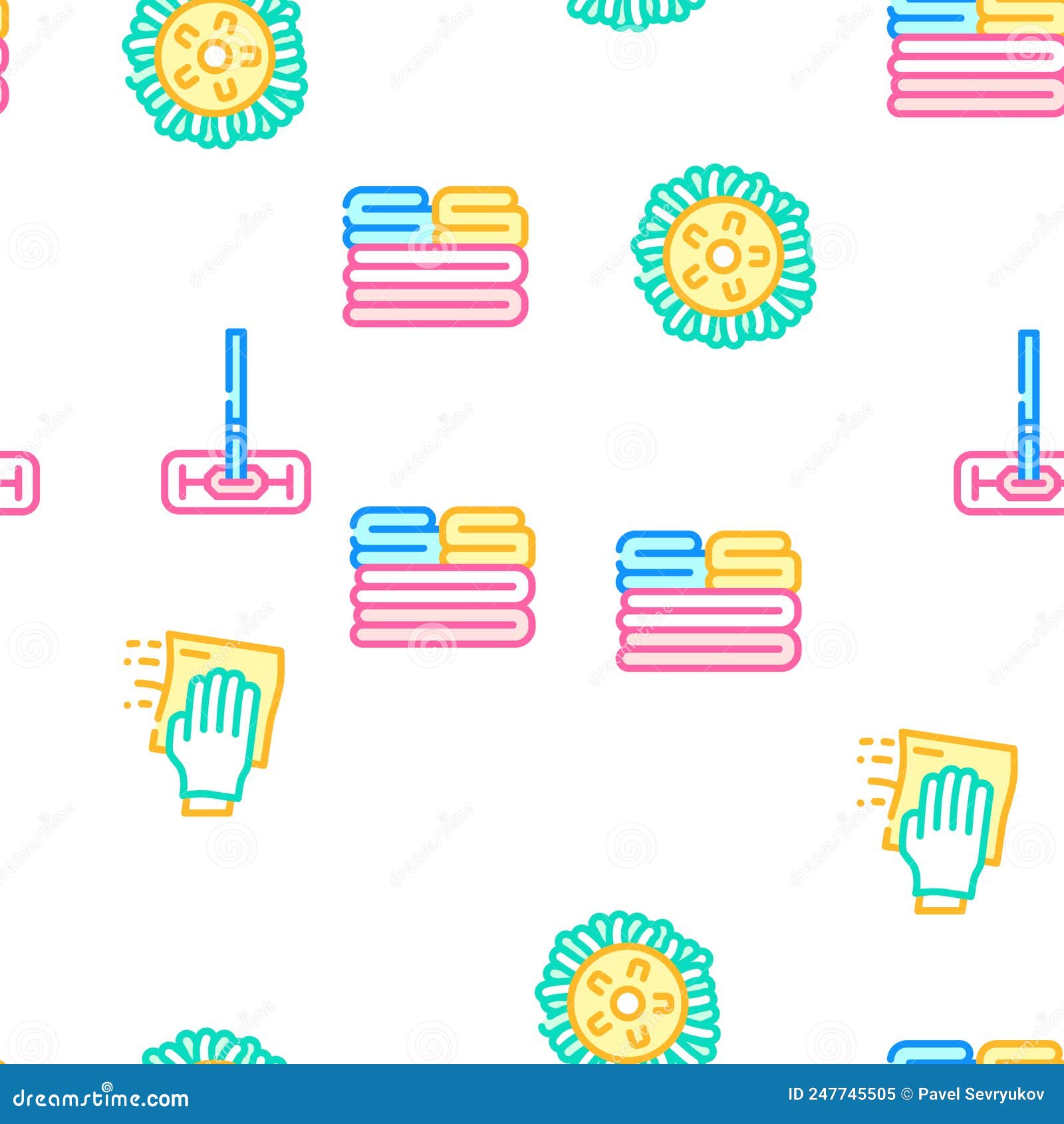 Microfiber for Clean Vector Seamless Pattern Stock Vector ...