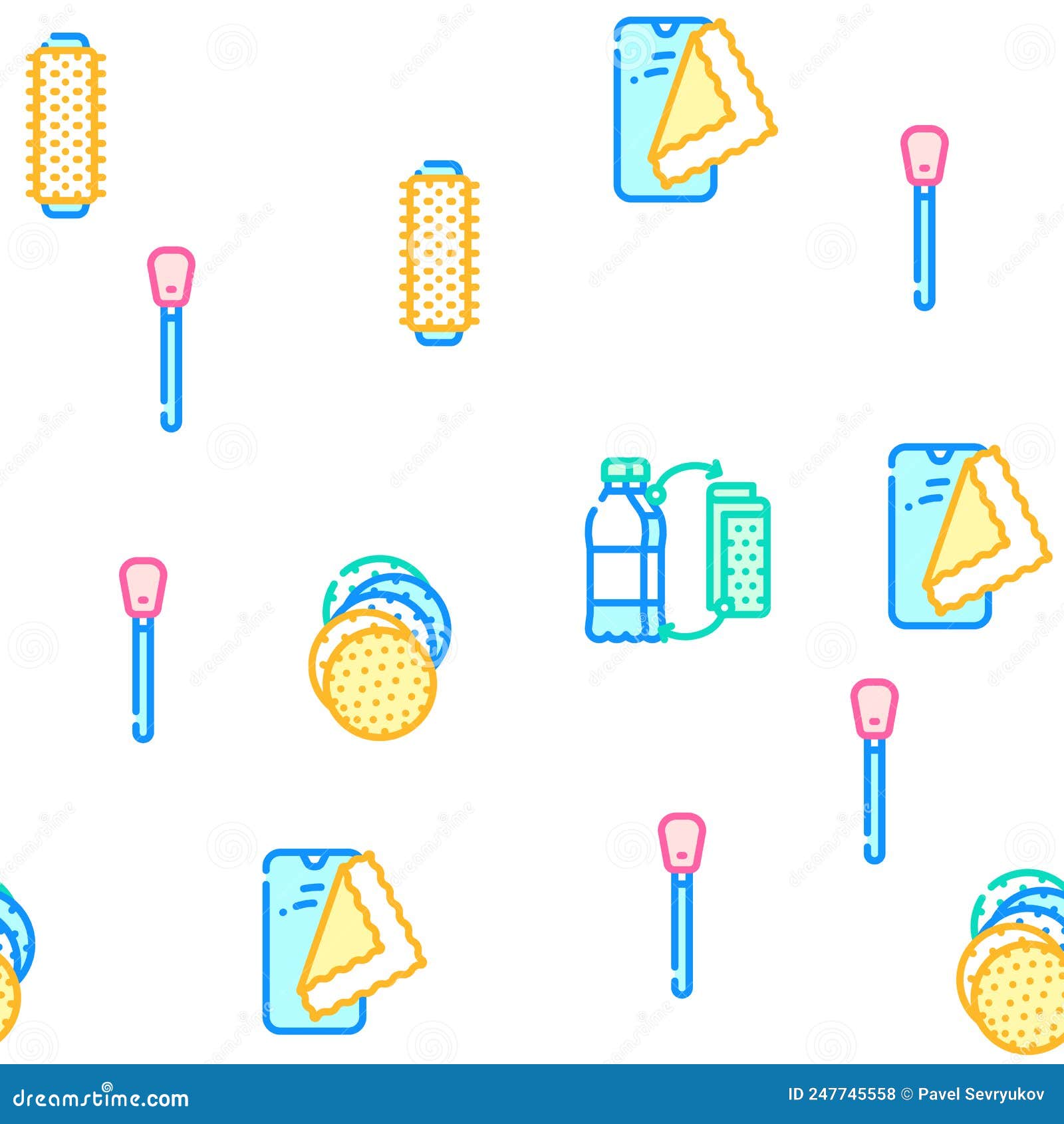 Microfiber for Clean Vector Seamless Pattern Stock Vector ...
