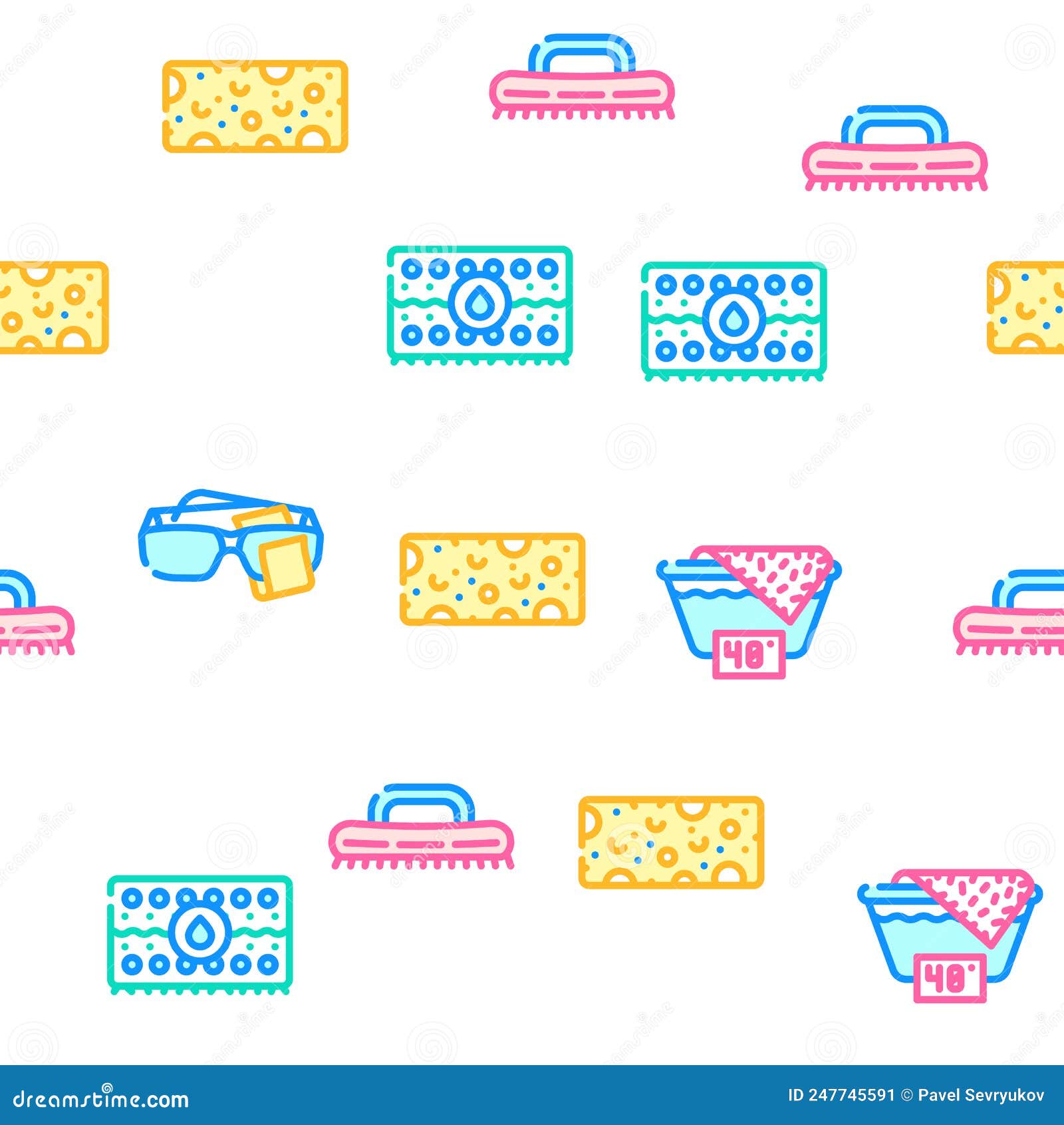 Microfiber for Clean Vector Seamless Pattern Stock Illustration ...