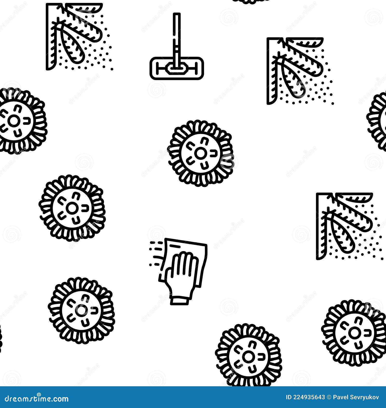 Microfiber for Clean Vector Seamless Pattern Stock Vector ...