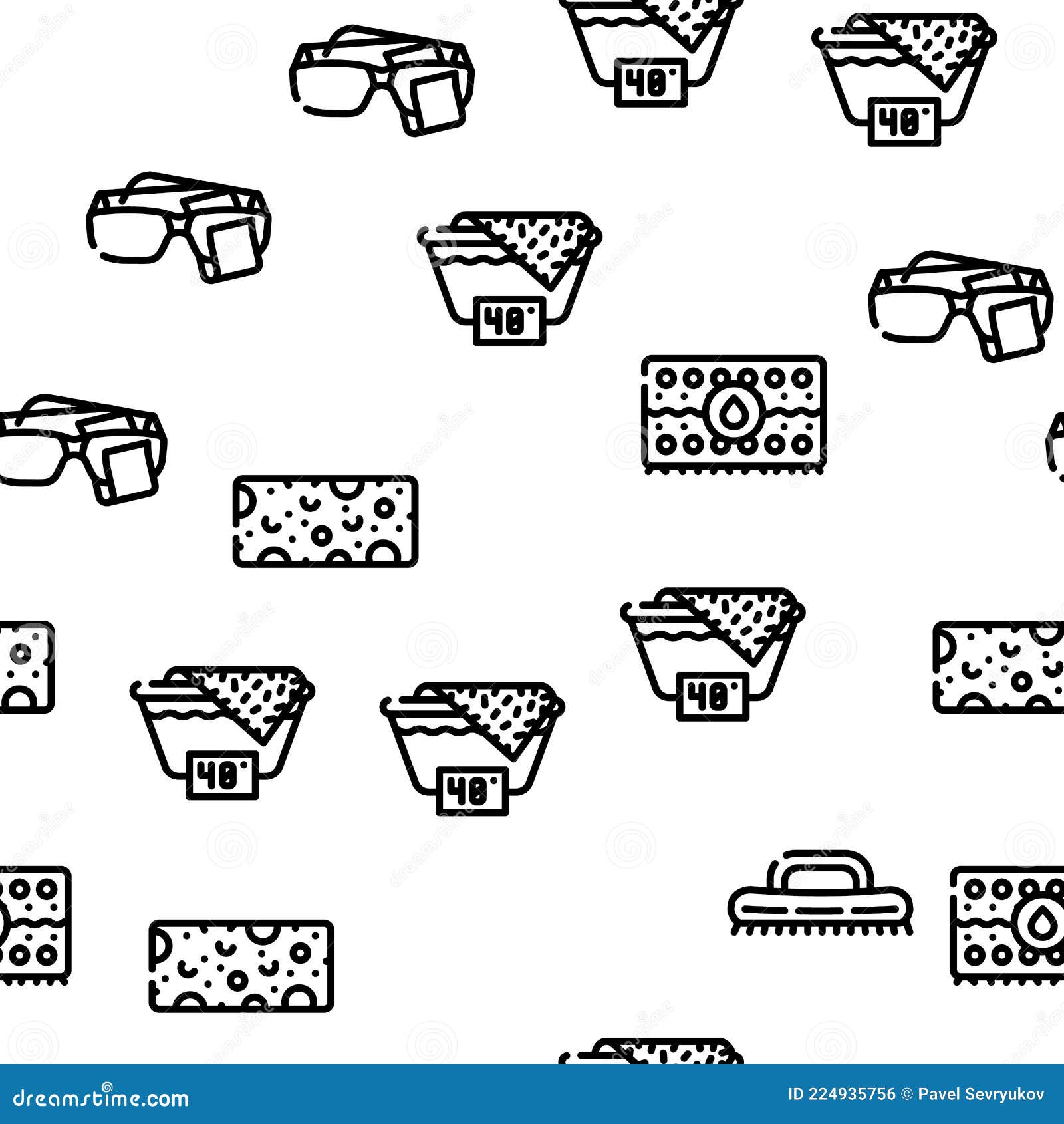 Microfiber for Clean Vector Seamless Pattern Stock Vector ...
