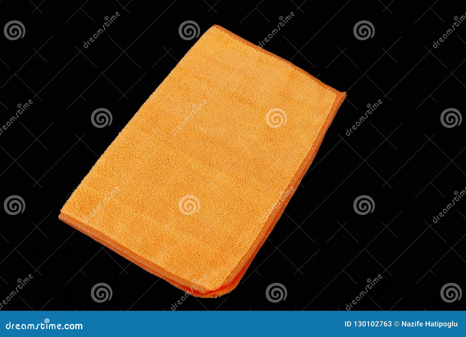 Microfiber Cleaning Cloths in Orange Color, Black Back Ground, Stock ...