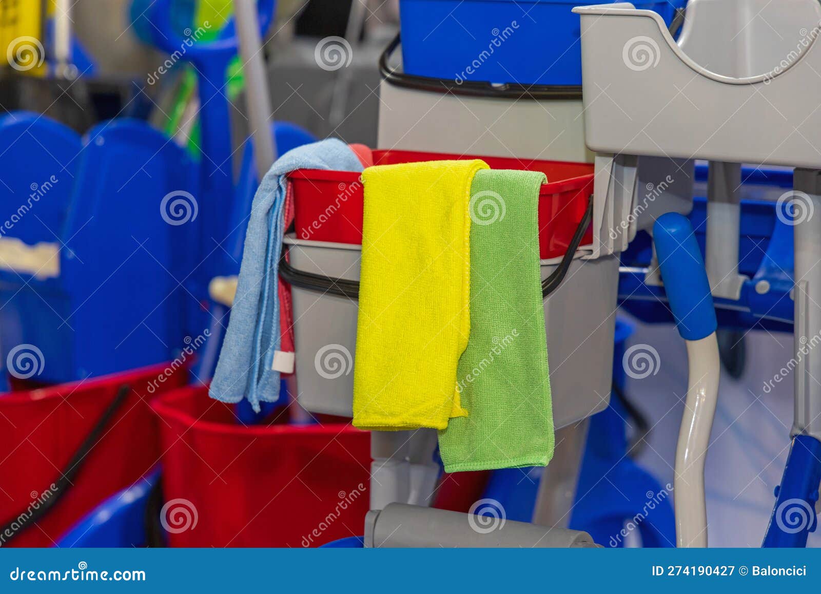 Microfiber Cloth Cart stock image. Image of multi, vivid - 274190427