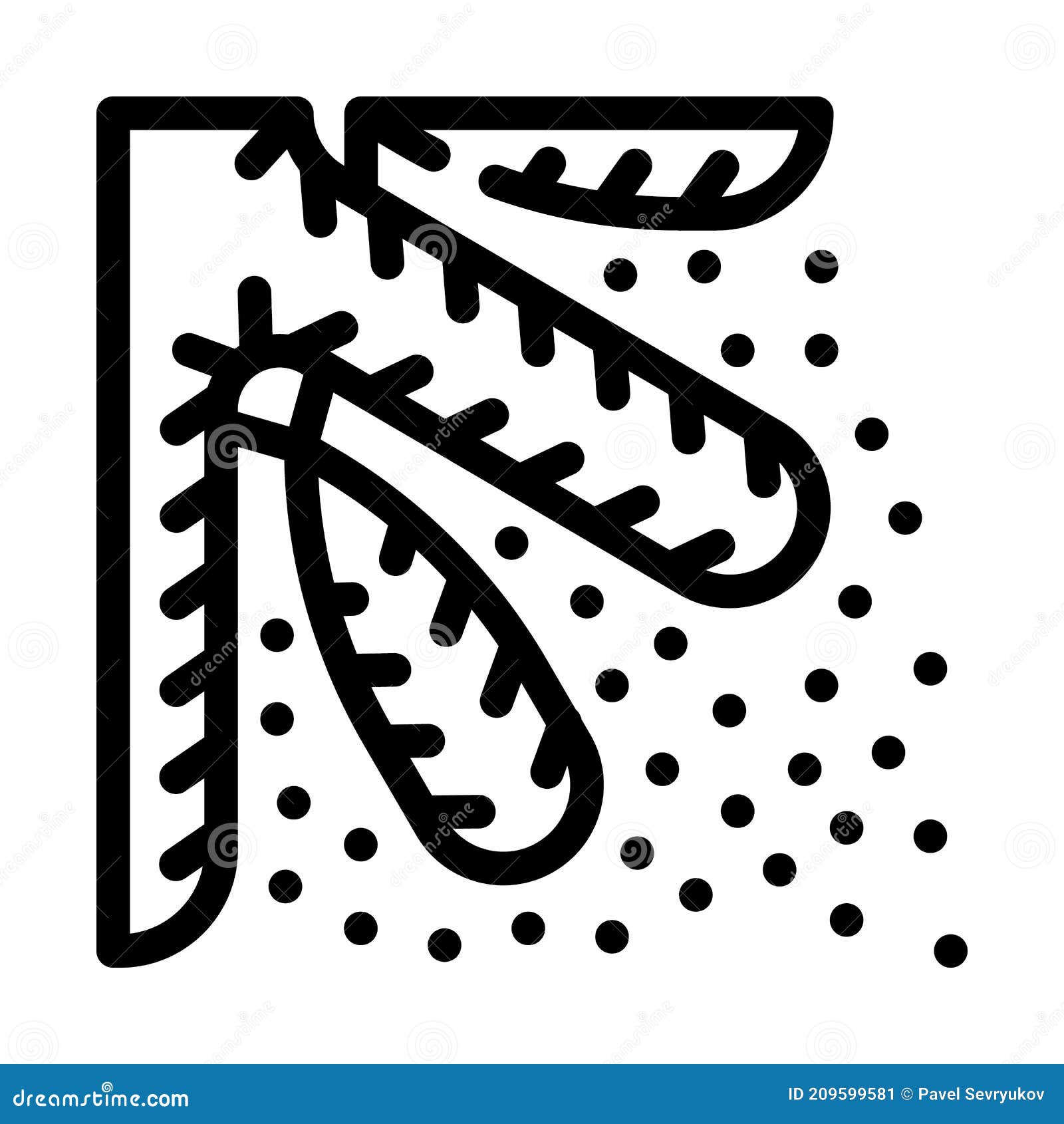 Microfiber Structure Line Icon Vector Illustration Flat Stock Vector ...